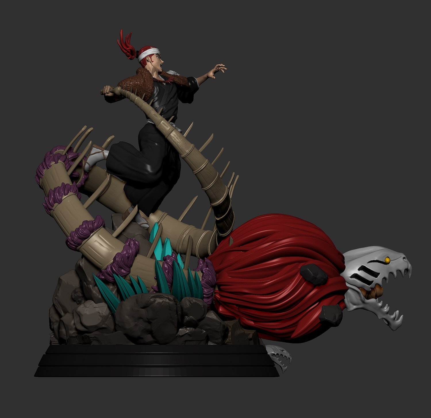 Renji Abarai From Bleach STL FILE 3D model