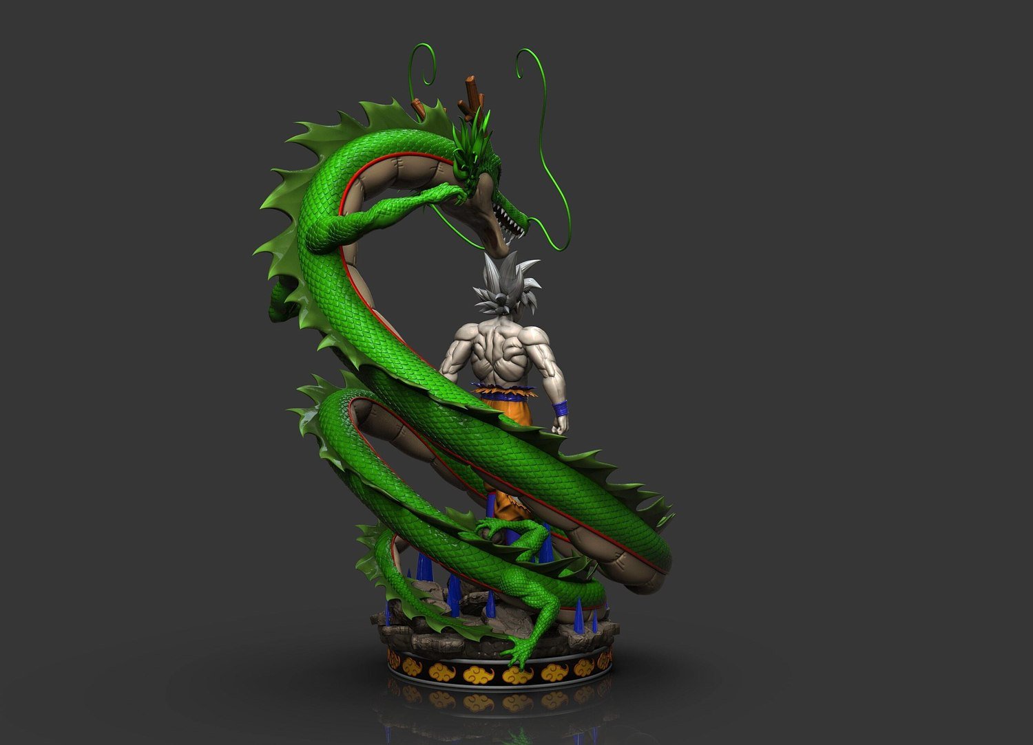 Shenlong and Son Goku V3 From DragonBall STL FILE 3D model