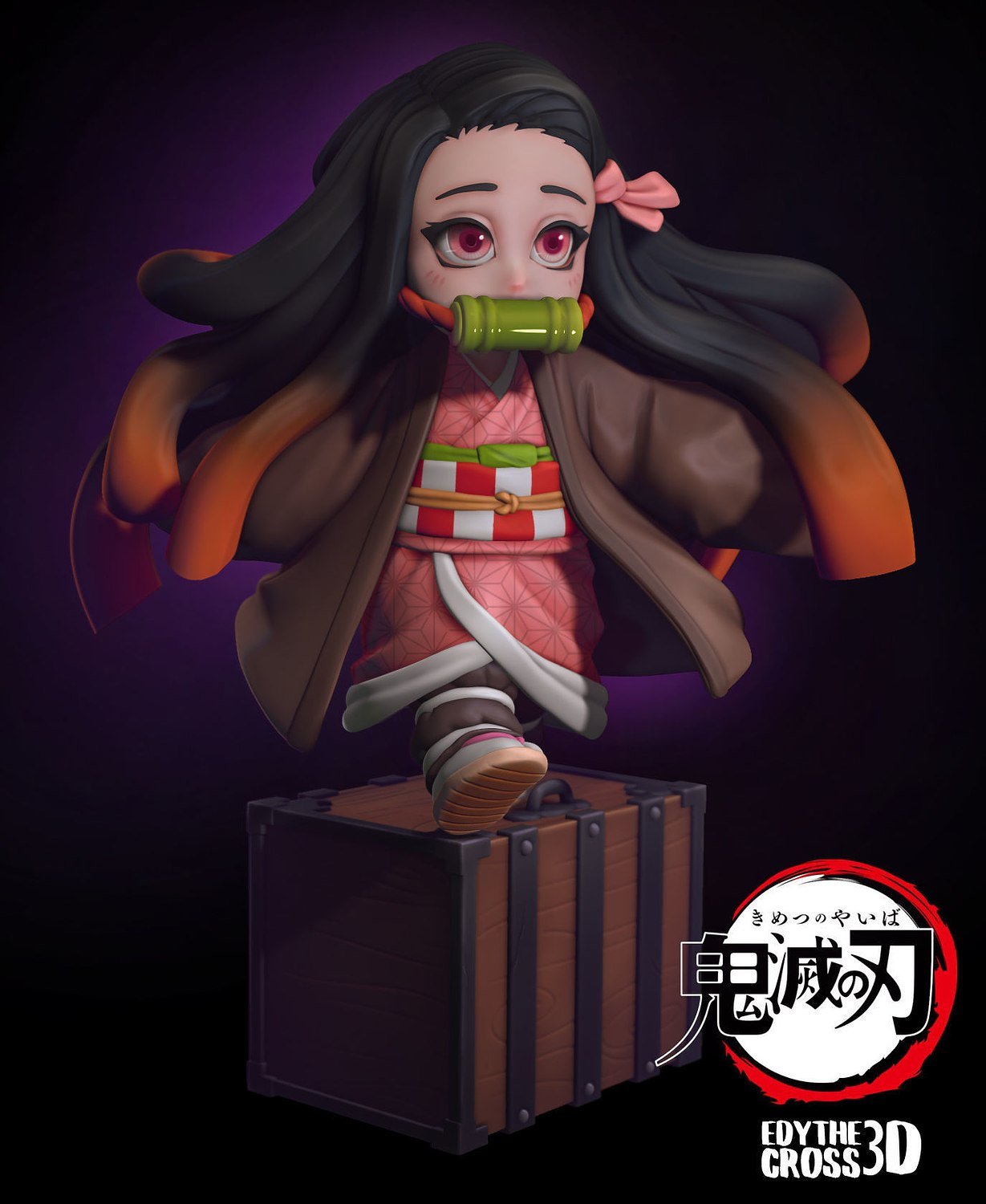 Nezuko Chibi Version From Demon Slayer STL FILE 3D model