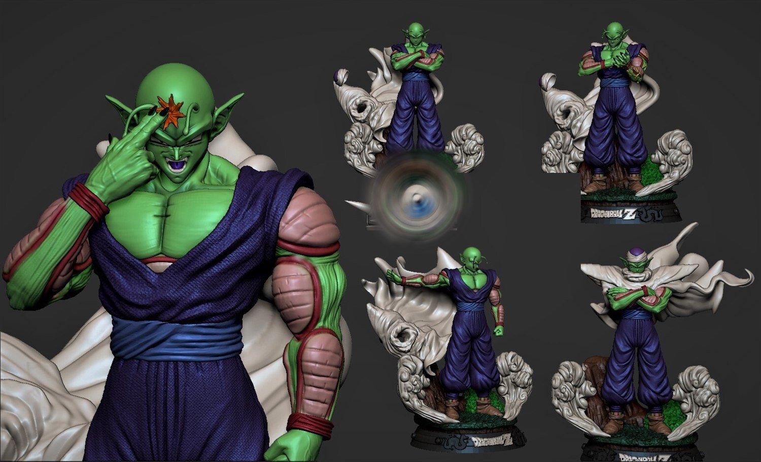 Piccolo Various Pose from Dragonball STL FILE 3D model