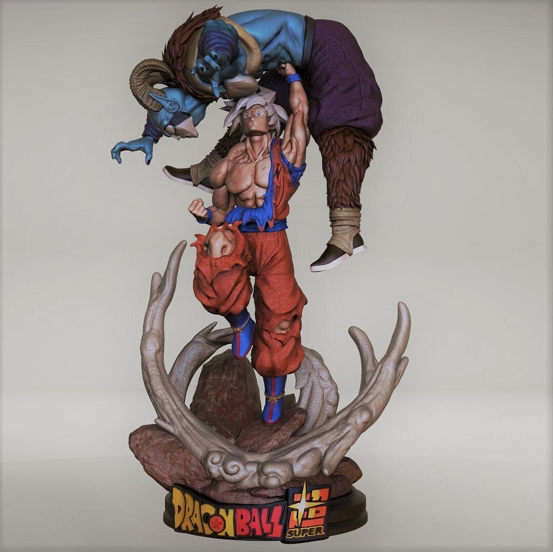 Goku and Moro Diorama from Dragonball STL FILE 3D model