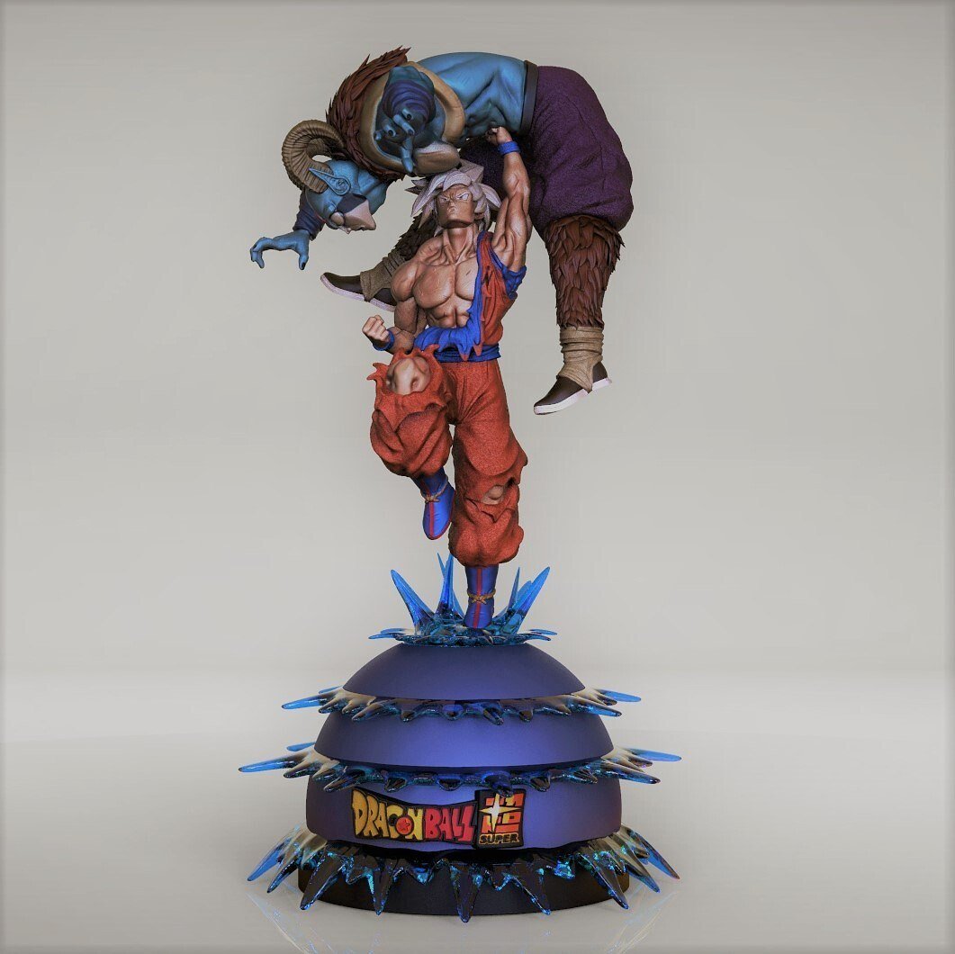 Goku and Moro Diorama from Dragonball STL FILE 3D model