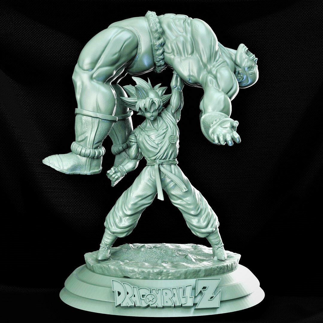 Goku and Nappa Diorama from Dragonball STL FILE 3D model