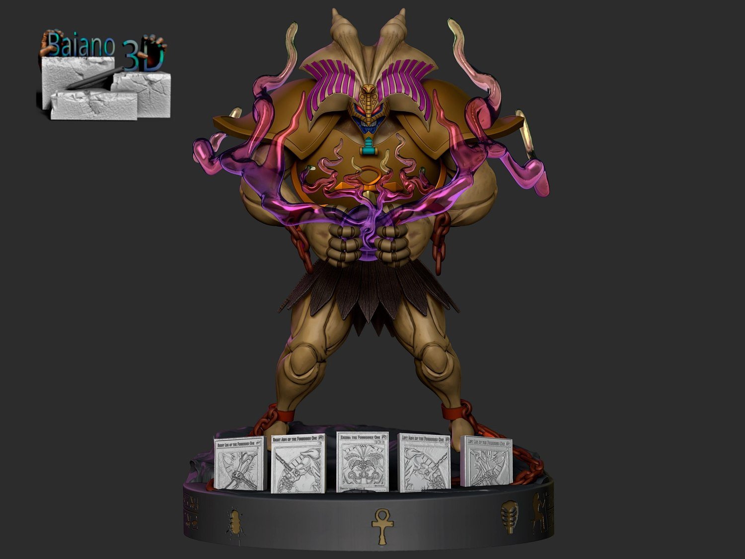Exodia Yu Gi Oh Diorama STL FILE 3D model