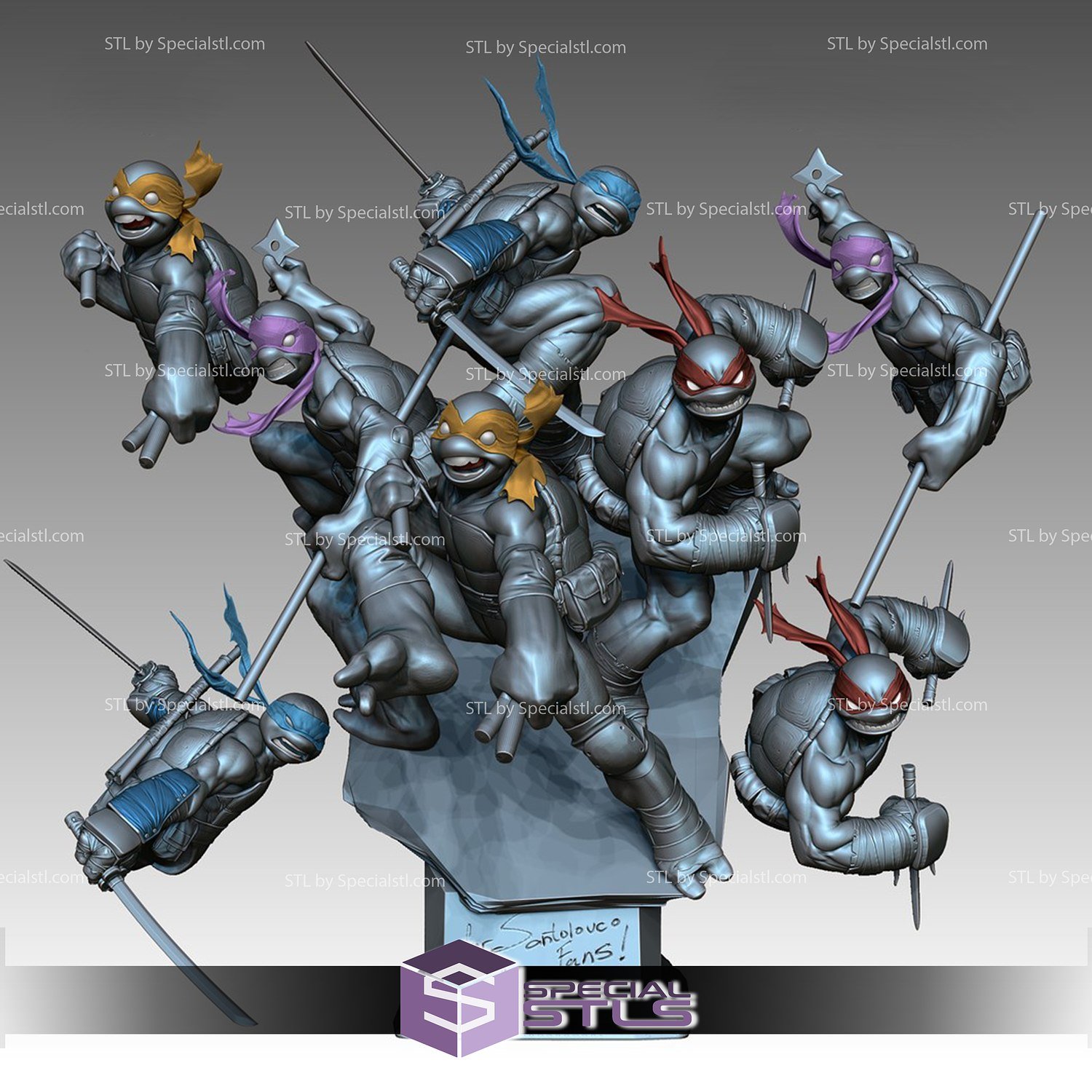 TMNT Mateus Santolouco Diorama STL file