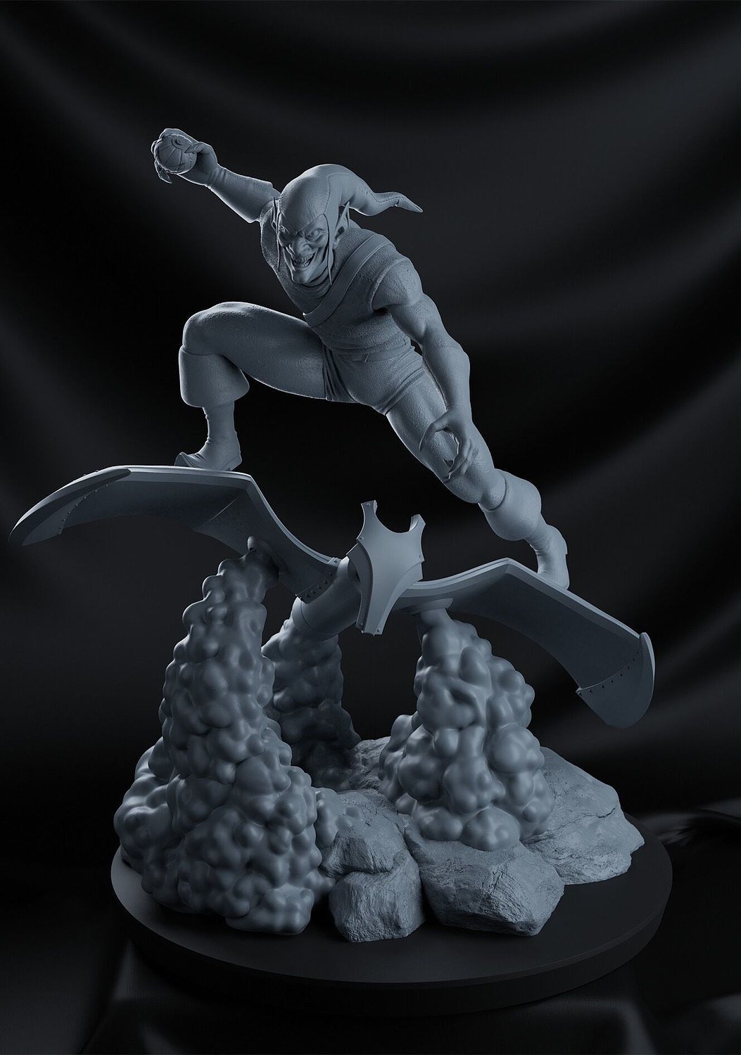 Green Goblin on glider From Marvel STL FILE 3D PRINT