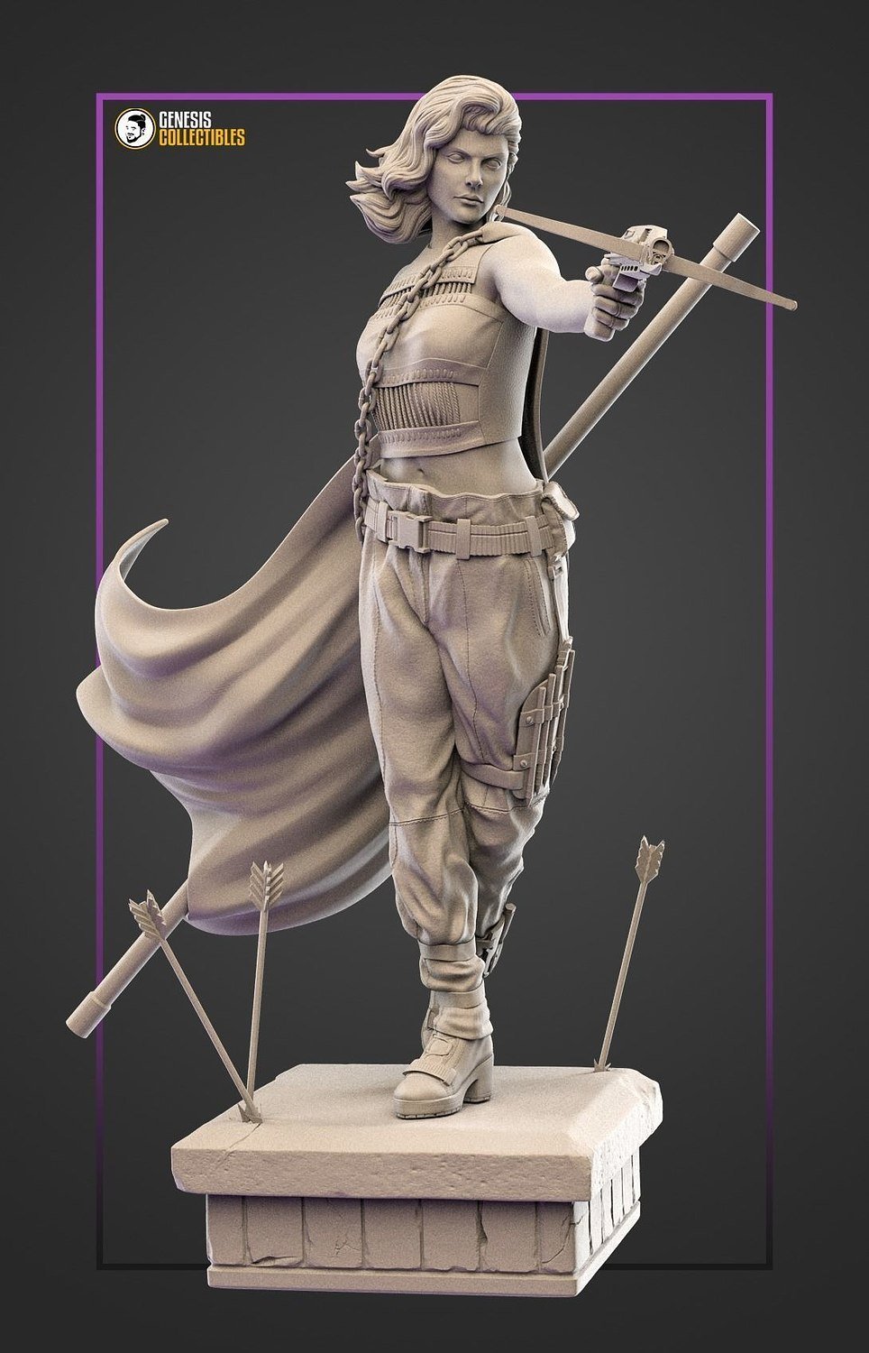 Huntress Birds of Prey From DC STL FILE 3D PRINT
