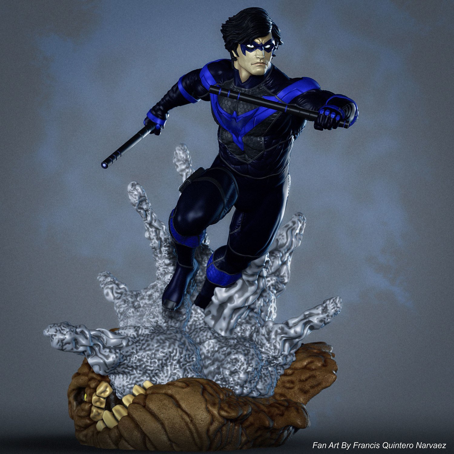 Nightwing from DC STL FILE 3D PRINT
