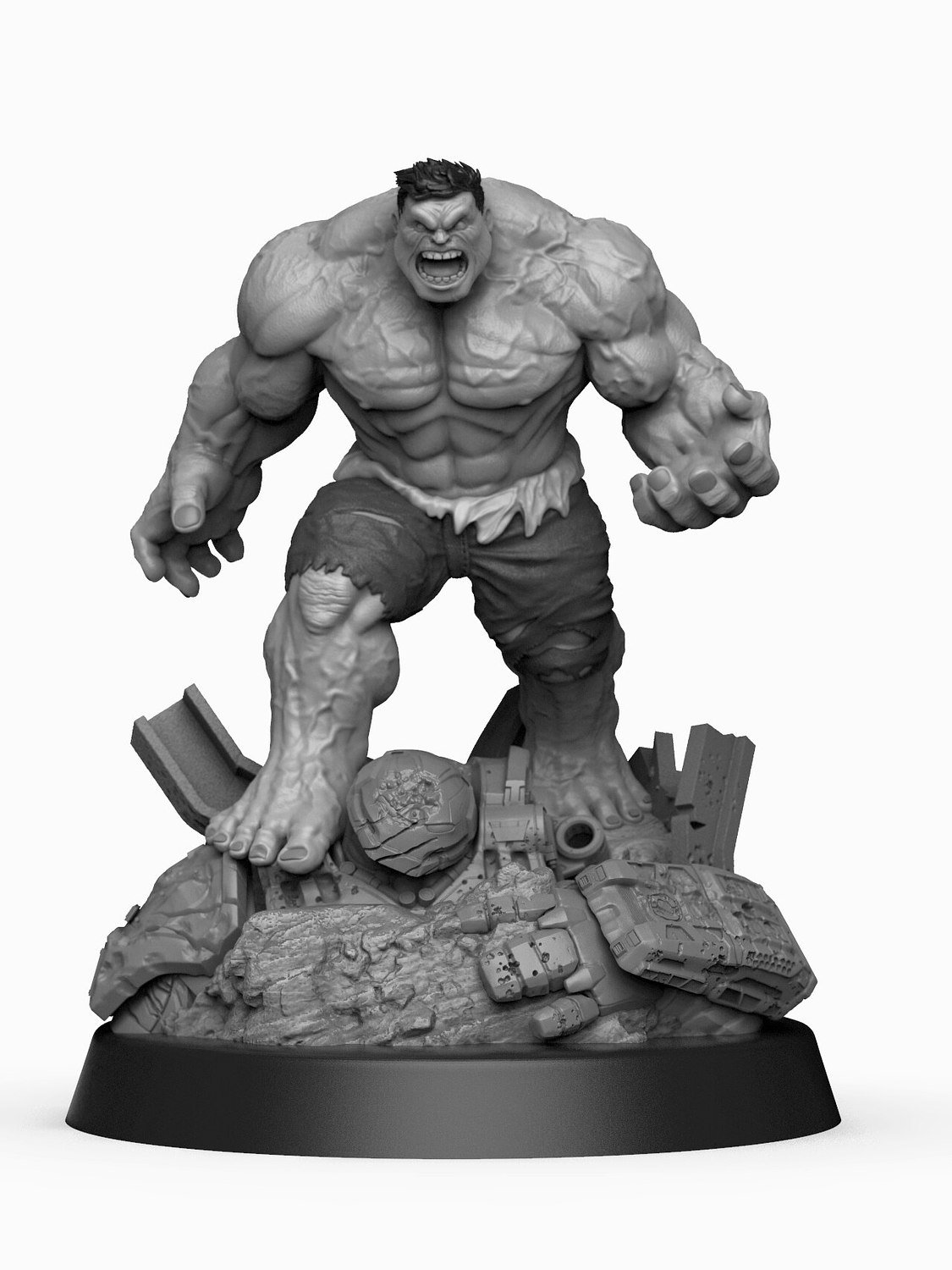 Hulk Smash Hulkbuster Diorama STL FILE 3D PRINT