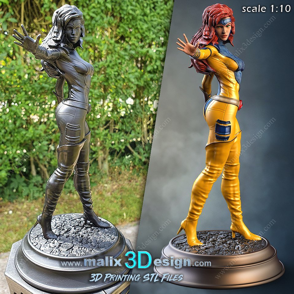 Jean Grey V2 From X-Men STL FILE 3D PRINT