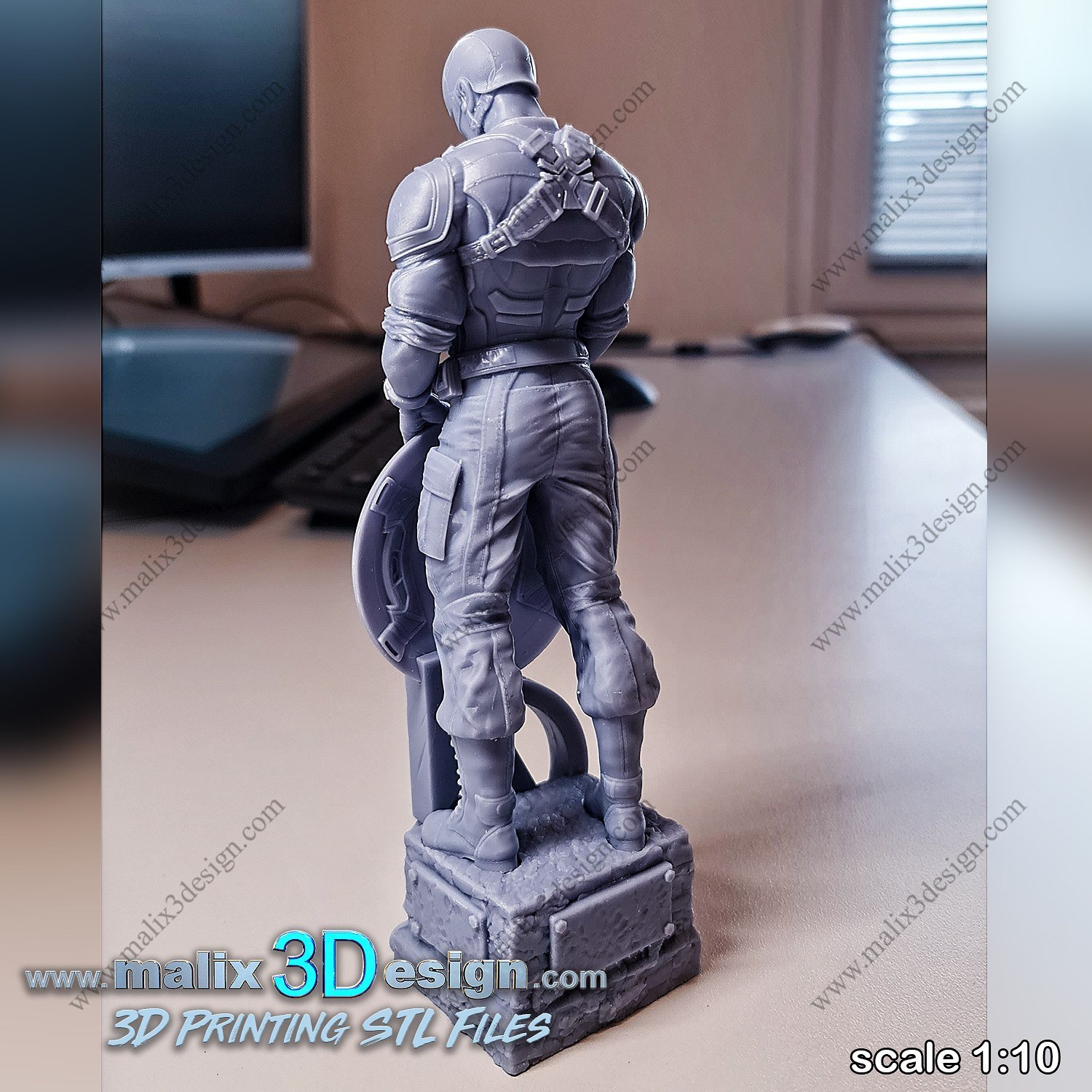 Captain America V2 From Marvel STL FILE 3D PRINT