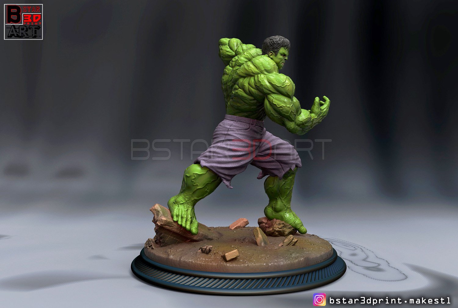 Hulk V3 From Marvel STL FILE 3D PRINT