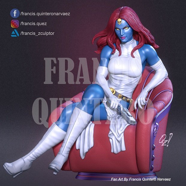 Mystique V2 from Marvel STL FILE 3D PRINT