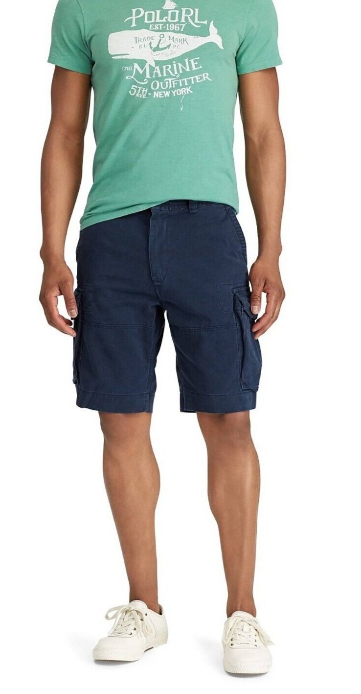 Polo Ralph Lauren Men's Classic Chino Cargo Shorts size 42 Blue