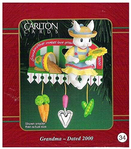 Carlton Cards Heirloom Ornament Grandma Dated 2000 Carlton Cards Heirloom Ornament Grandma Dated 2000