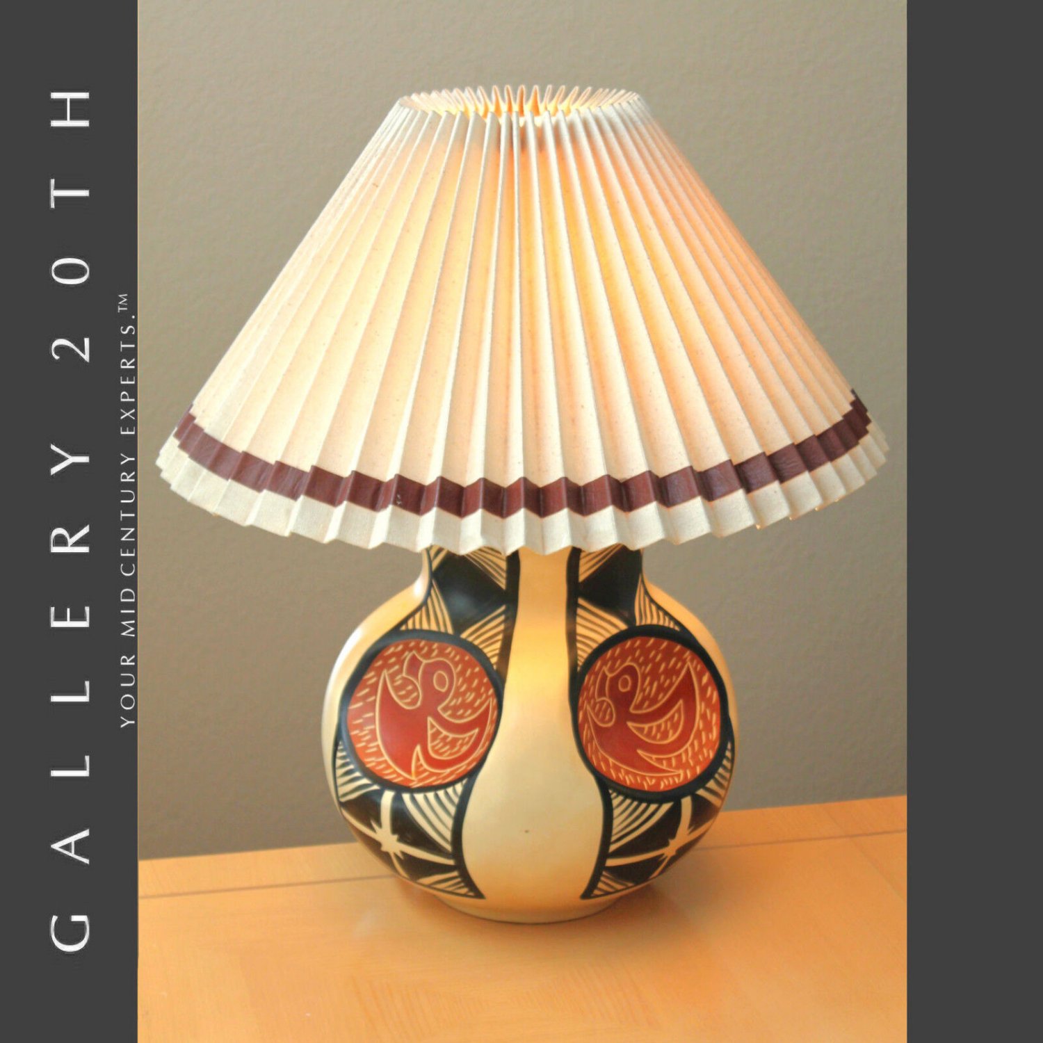 MID CENTURY MODERN PRIMITIVE SCULPTURAL TABLE LAMP! INTERIOR DESIGN VTG ...