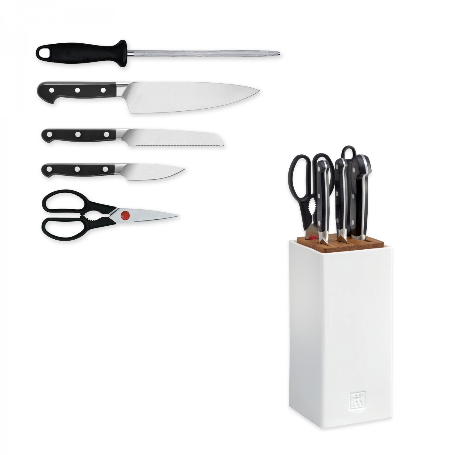 Zwilling Pro Ceramic Knife Block, Set of 6
