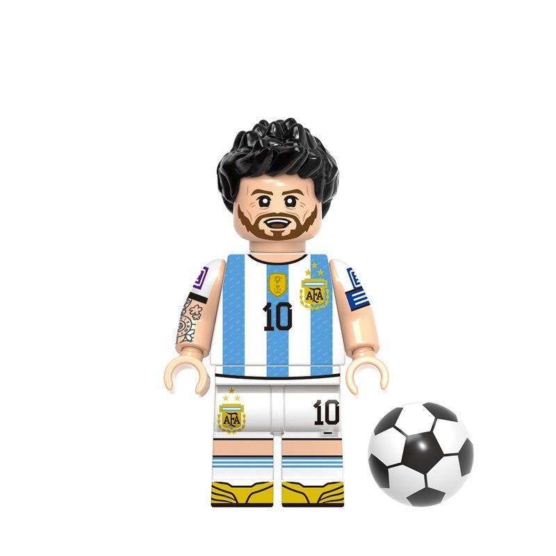 Messi Lego Compatible Football Soccer Building Block Figure Minifigure ...
