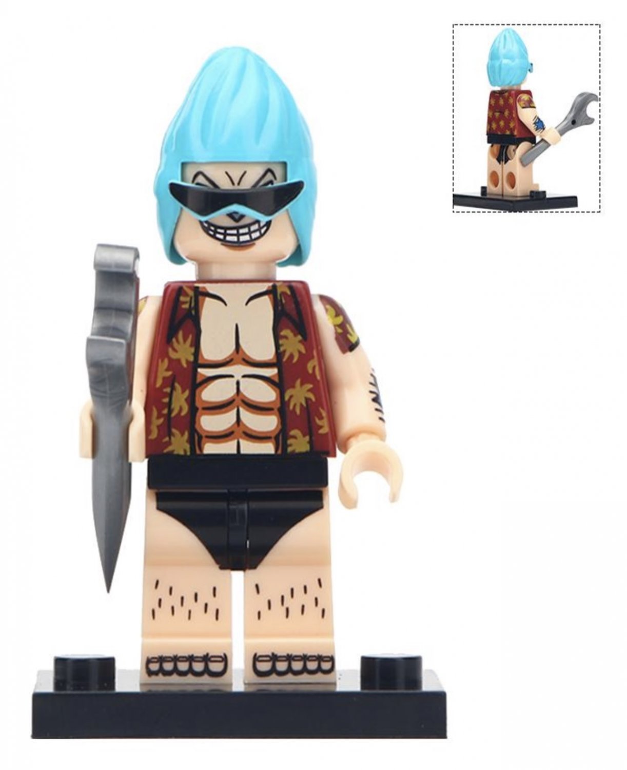 Franky One Piece Custom Minifigure Block Toy