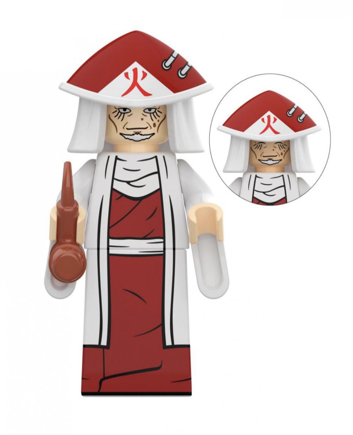 Hiruzen Sarutobi Third Hokage Naruto Custom Minifigure Block Toy