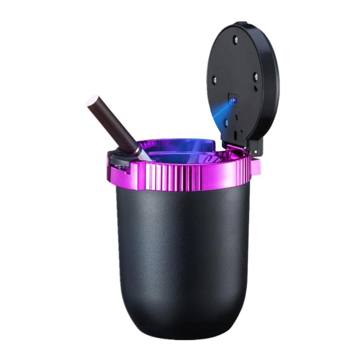Portable Car Ashtray with Lid, Stainless Detachable Mini Car Trash Can ...