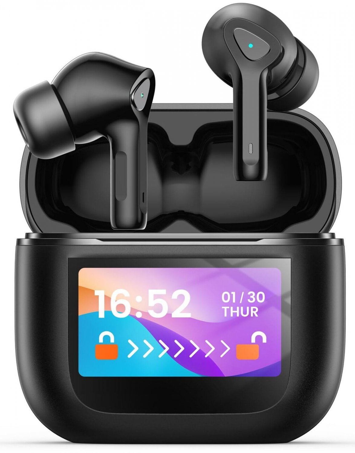 Wireless Earbuds Bluetooth 5.3 Headphones with LED Touch Screen 50H ...