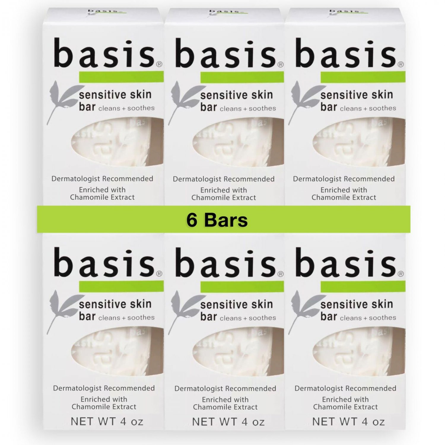 Basis Sensitive Skin Bar Soap for Body, Hands and Face, Unscented Soap ...