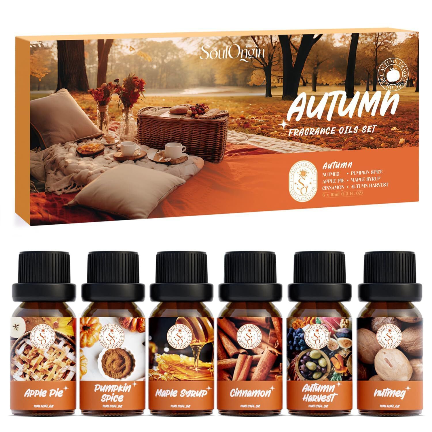 SoulOrigin Autumn Essential Oils Set, Fragrance Oil Gift Set for Oil ...