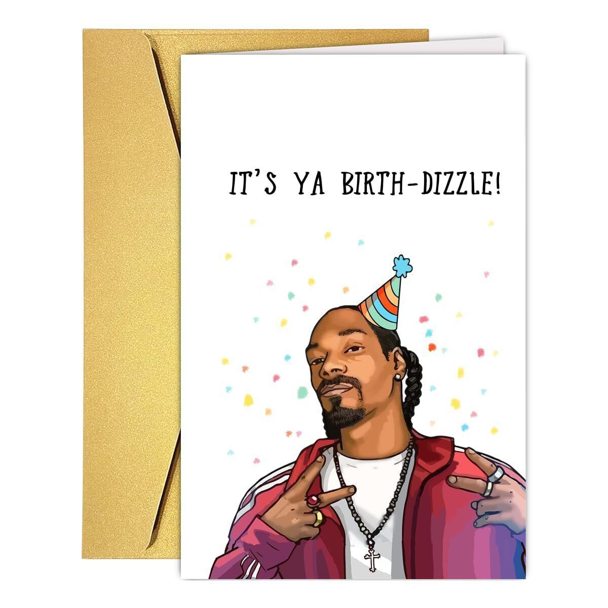 RUALOVE Funny Birthday Card, Happy Birthday Gift for Hip Hop Women Men ...
