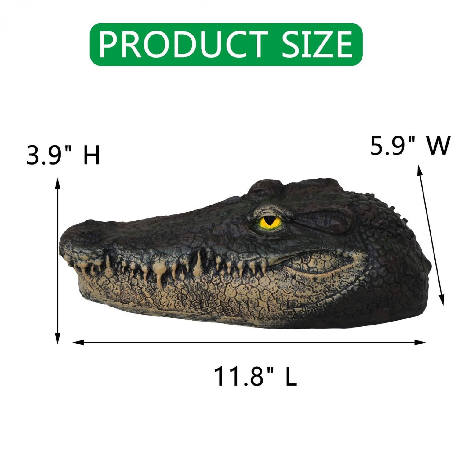 memeyou Floating Alligator Pool Accessories Head Decoy for Pond ...