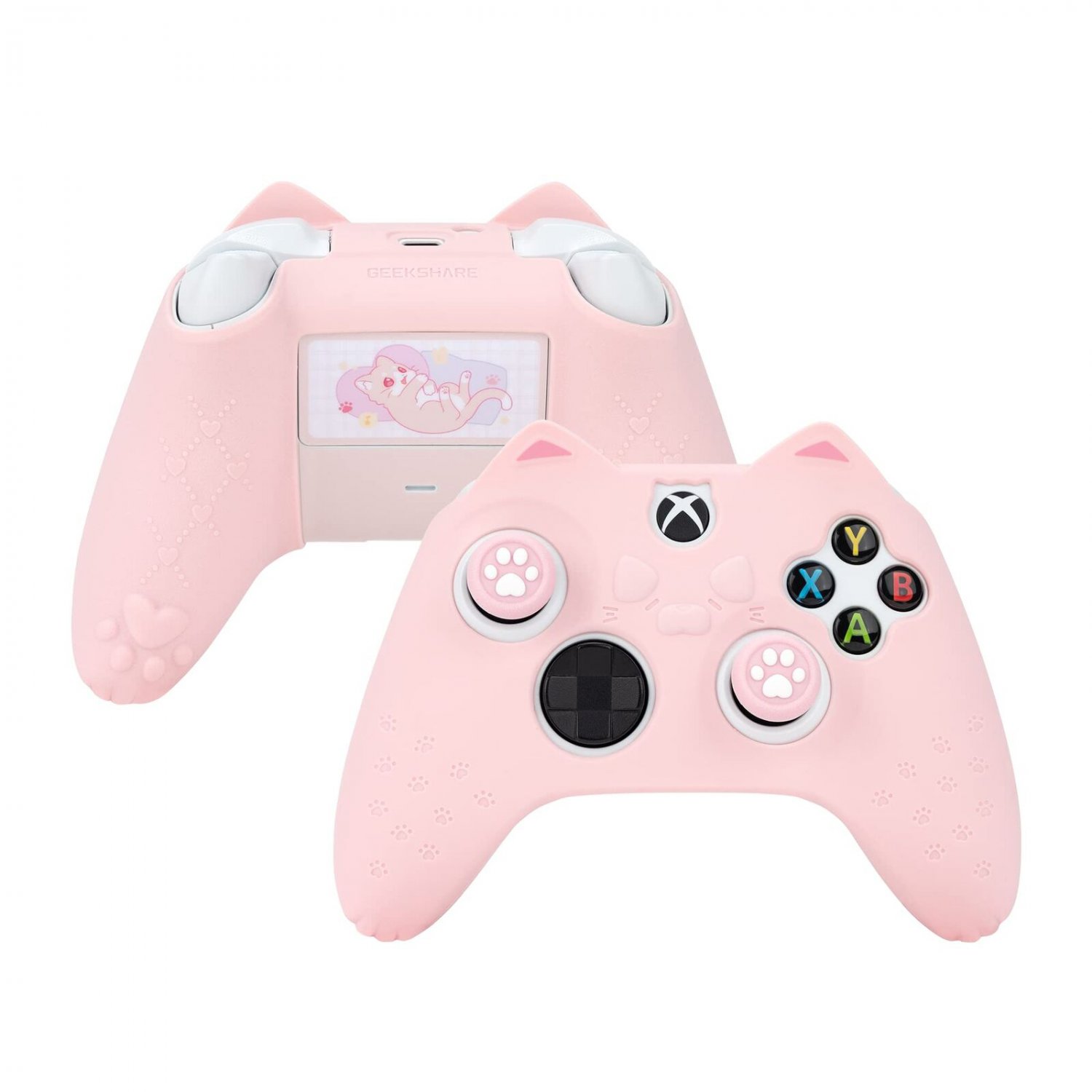 GeekShare Cat Paw Controller Skin Grips Set Anti-Slip Silicone ...