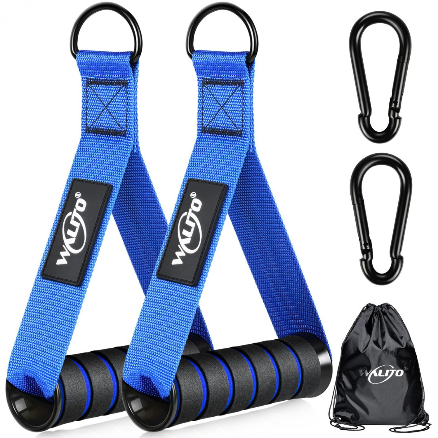 WALITO Exercise Handles, Replacement Cable Machine Attachments for Home ...