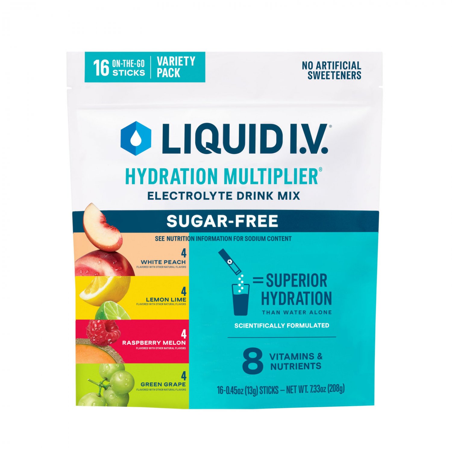 Liquid I.V.® Hydration Multiplier Sugar-Free - Raspberry Melon, Lemon ...