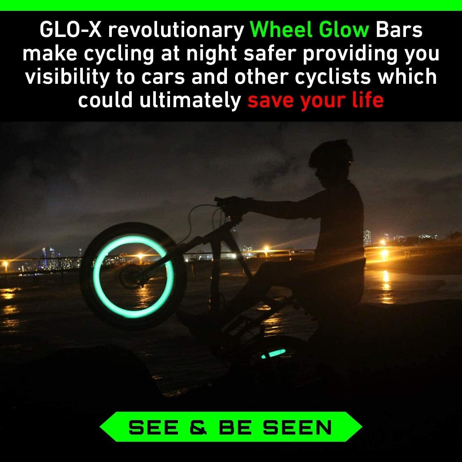 GLO-X Wheel Glow Lights for Kids & Adults Bikes (2 Pack) - Rechargeable ...