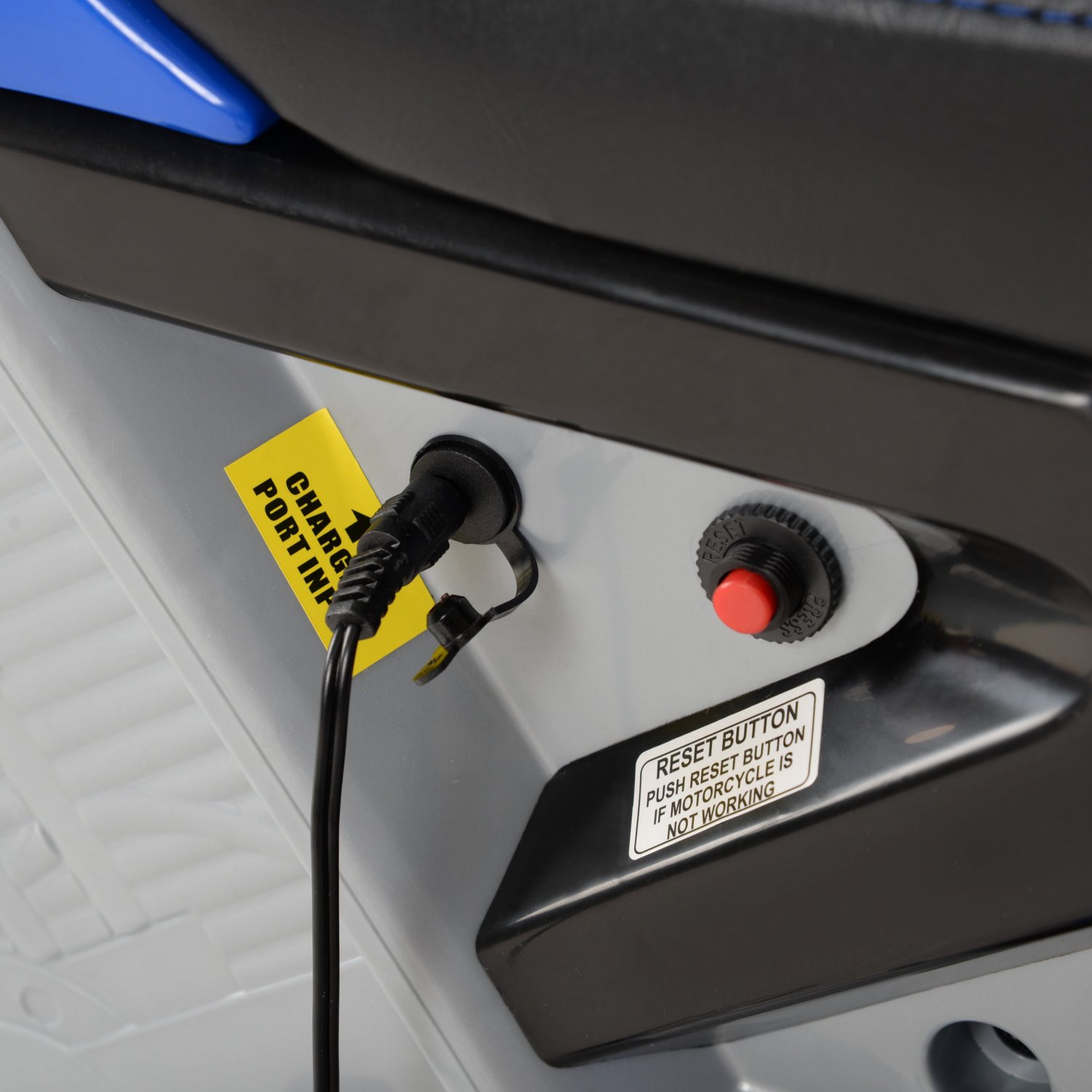 Hyper HPR 350 Dirt Bike 24-volt Electric Motorcycle-Blue