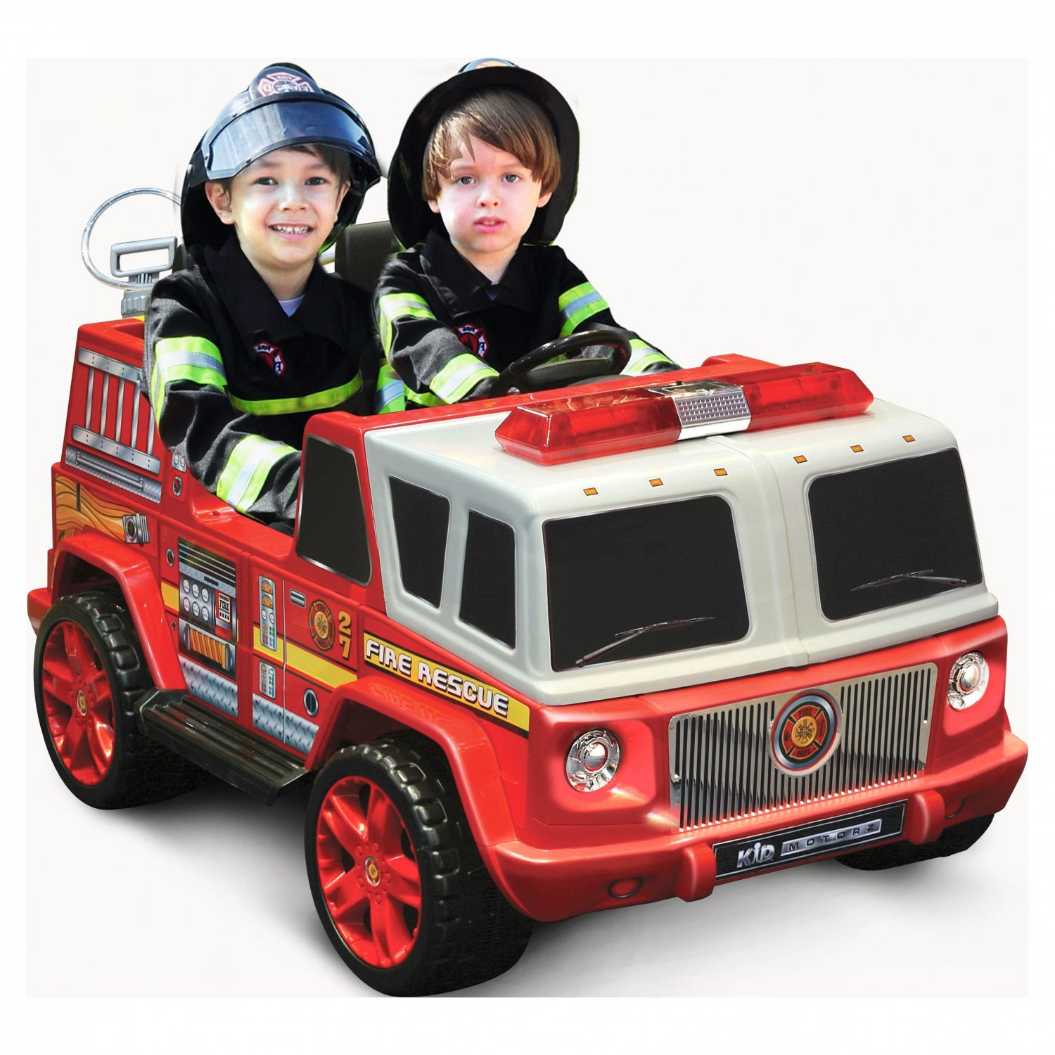 Kid Motorz Two-Seater Fire Engine 12-Volt Battery-Operated Ride-On