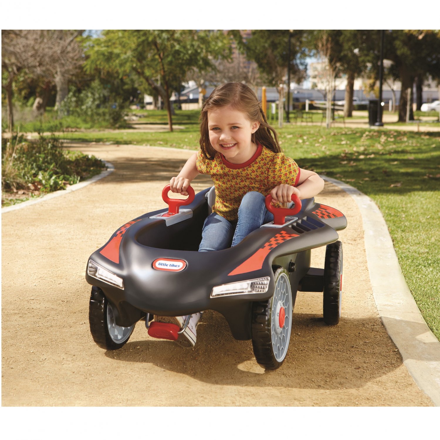 Little Tikes Jett Car Racer Ride-on Pedal Car, Adjustable Seat Back ...
