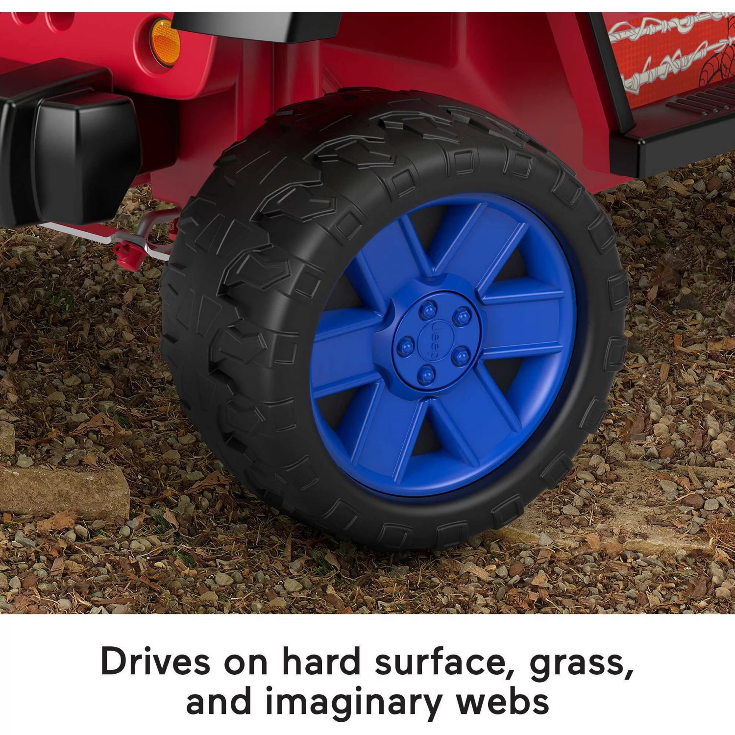 Power Wheels Spider-Man Jeep Wrangler Battery Powered 12V Ride On Vehicle