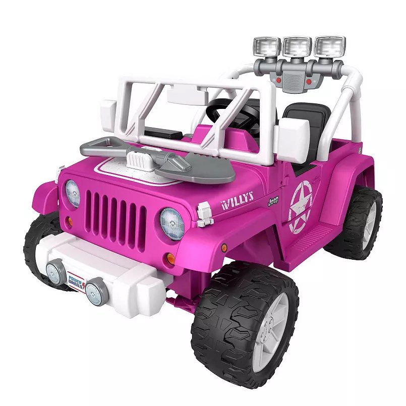 Power Wheels Jeep Wrangler Willys Pink Ride On 12V Vehicle