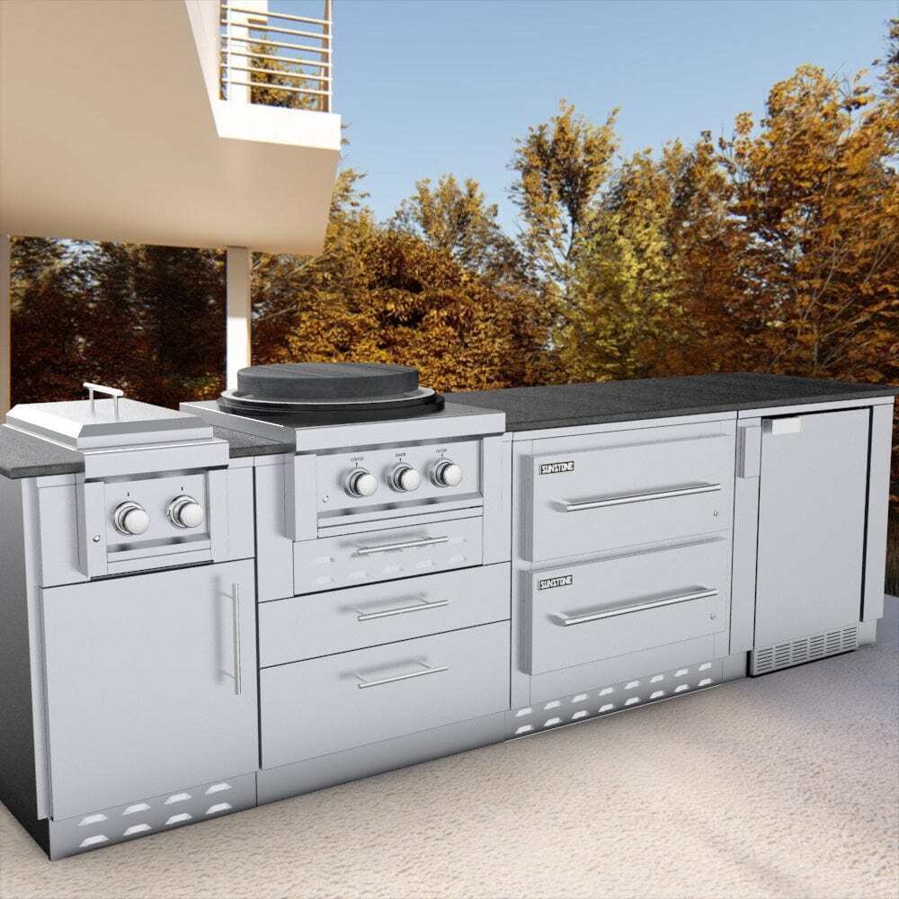Sunstone 34" Double Warming Drawer Cabinet SAC34DWC
