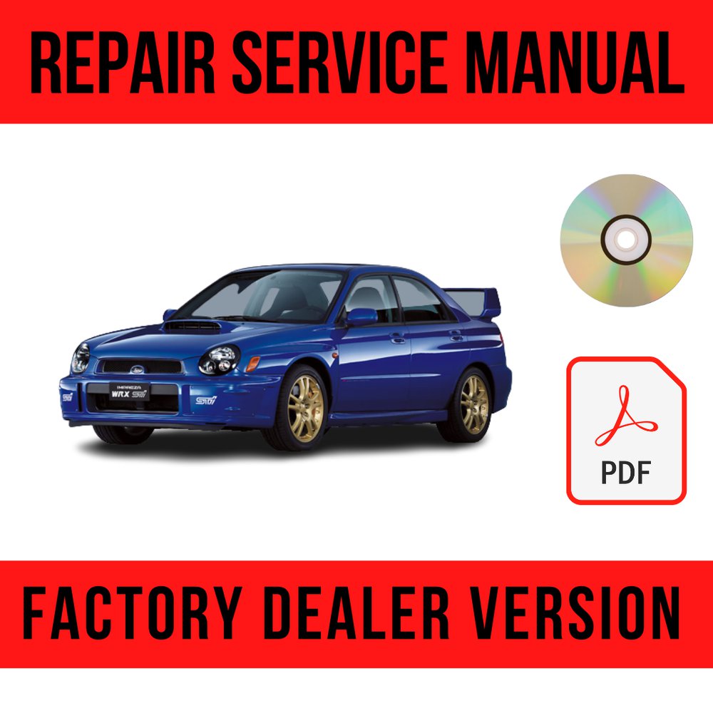 Subaru Impreza WRX & STI 2001-2002 Factory Repair Manual