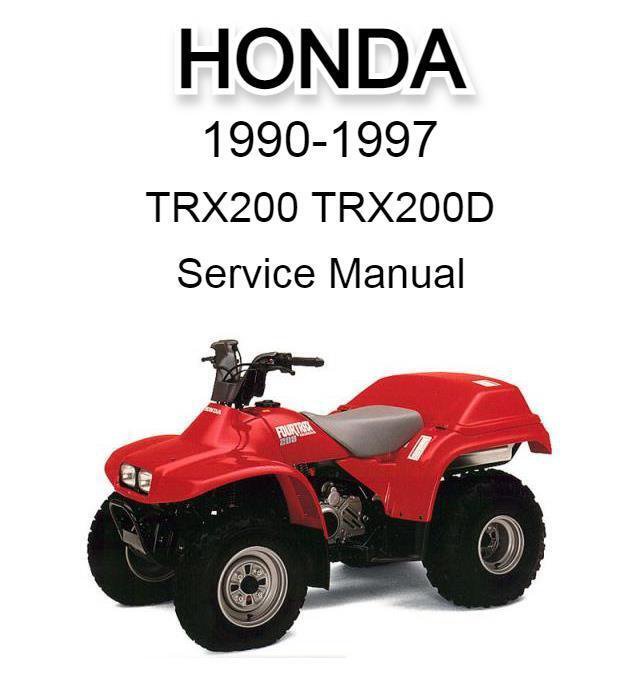 Honda TRX200 TRX200D 1990-1997 Service Manual