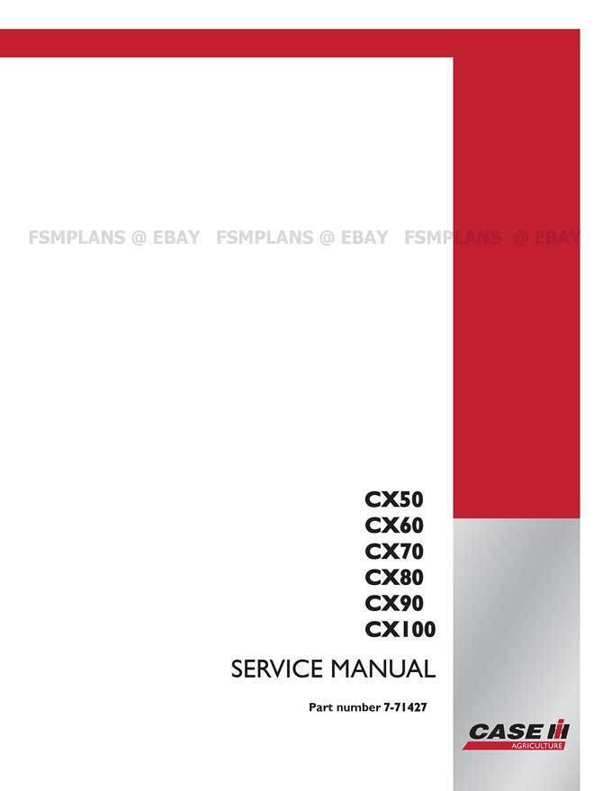 CASE IH CX50 CX60 CX70 CX80 CX90 CX100 Tractor Service Manual Free ...