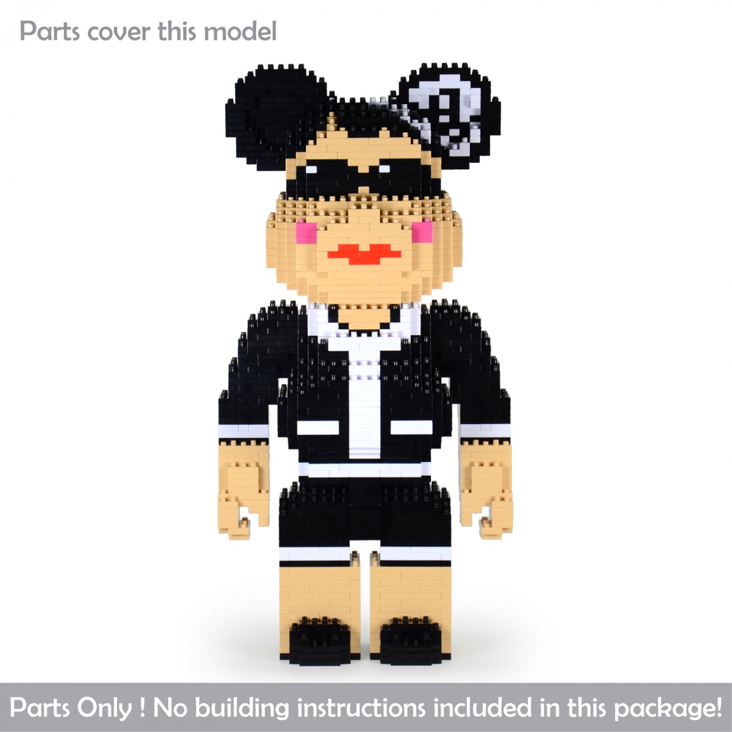 Coco Chanel Bearbrick Brick Sculpture (JEKCA Lego Brick) DIY Kit