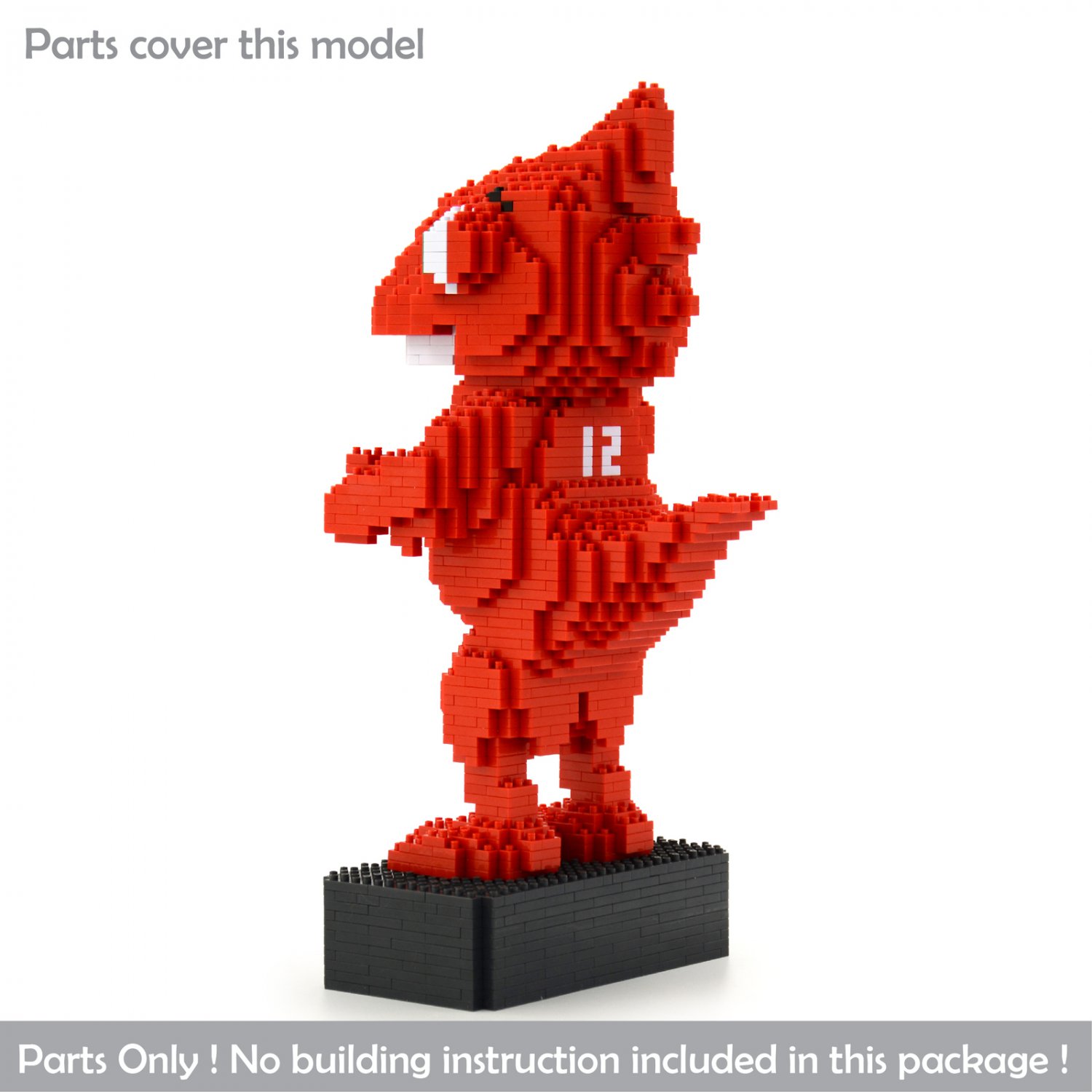 Mighty Red (LFC Mascot) Brick Sculpture (JEKCA Lego Brick) DIY Kit