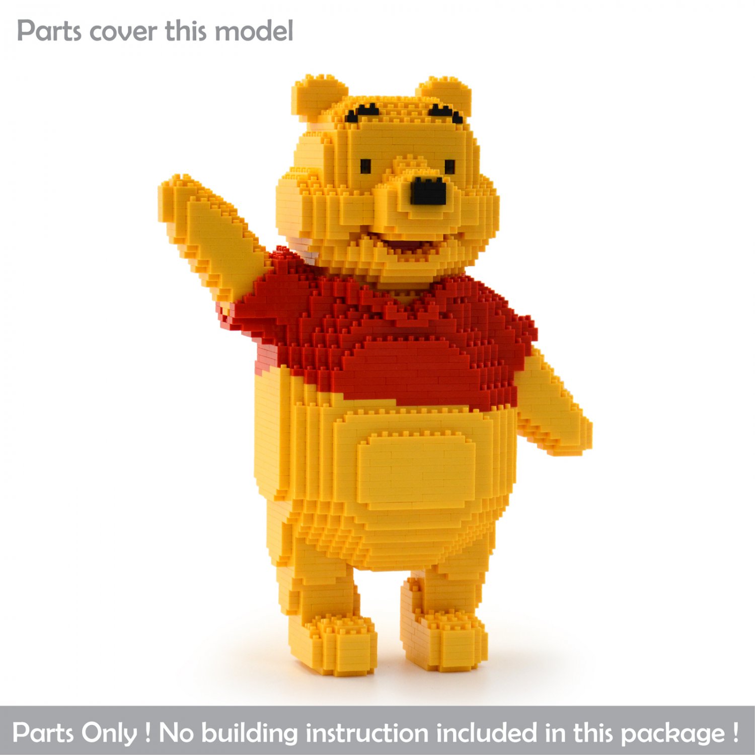 Winnie the Pooh Brick Sculpture (JEKCA Lego Brick) DIY Kit