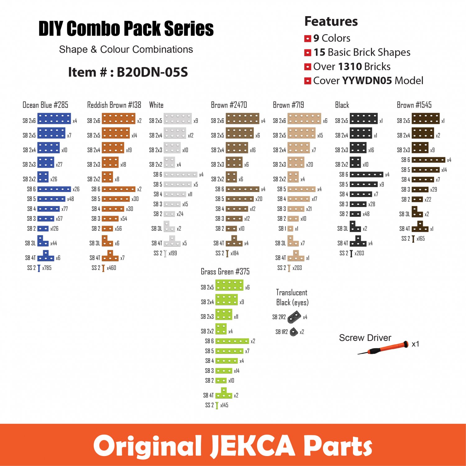 Goofy (Disney Classic) Brick Sculpture (JEKCA Lego Brick) DIY Kit