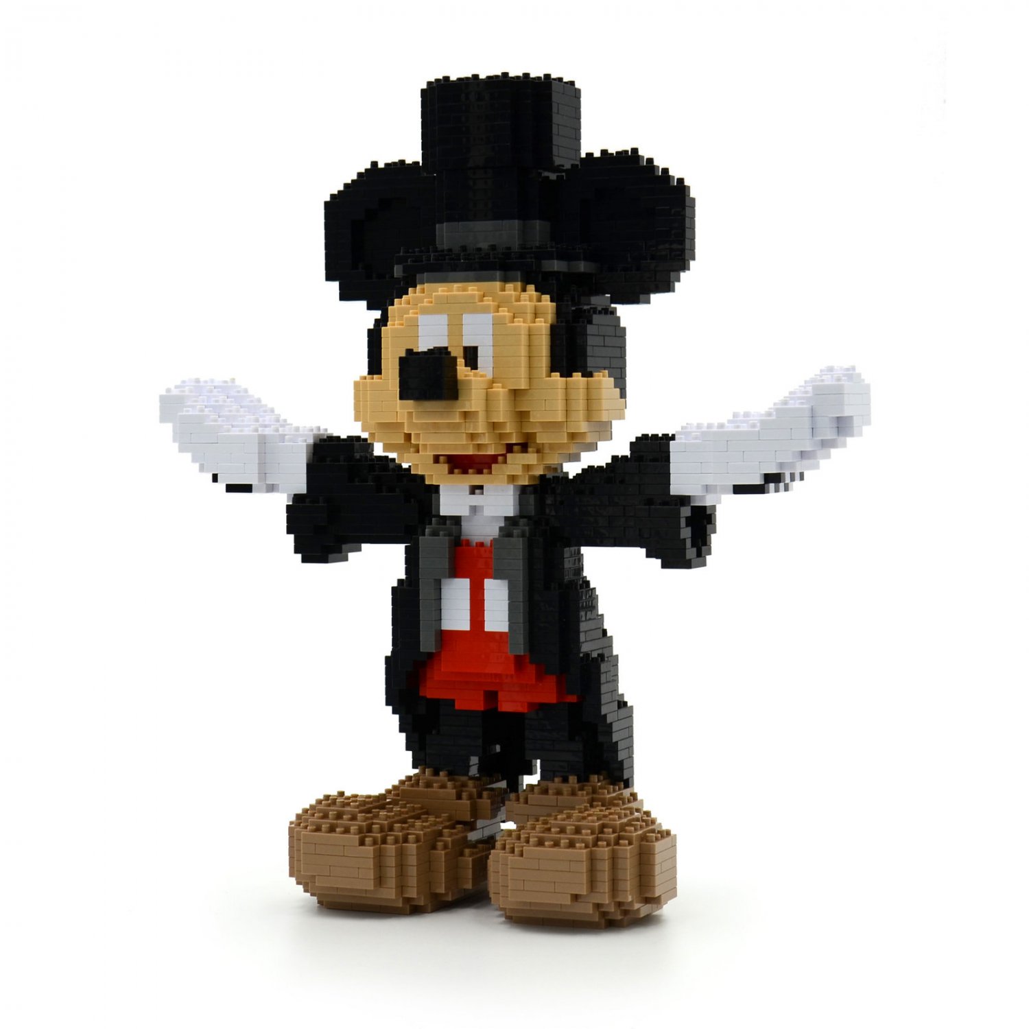 Mickey Mouse (Disney Classic) Brick Sculpture (JEKCA Lego Brick) DIY Kit