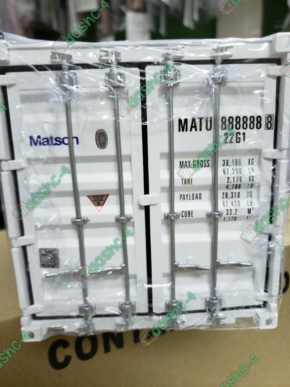 Matson 1:20 20ft Shipping Container Model ABS Resin & Wood New Box