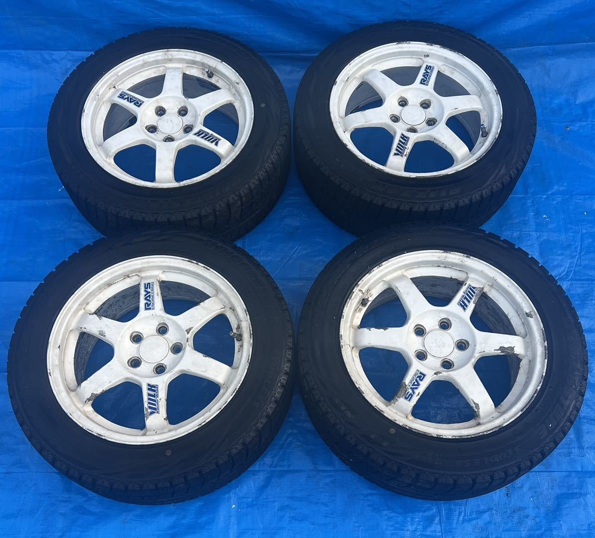JDM RAYS VOLK RACING TE37 16 inch 7J +46 pcd100 5 hole Celica Impreza ...